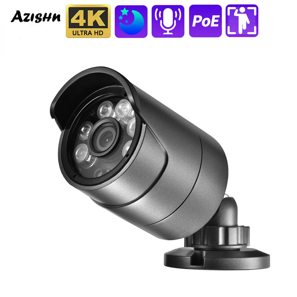 Full Color 1/2.8" SONY 8MP Ultra HD 4K H.265+ Audio Metal IP Camera ...