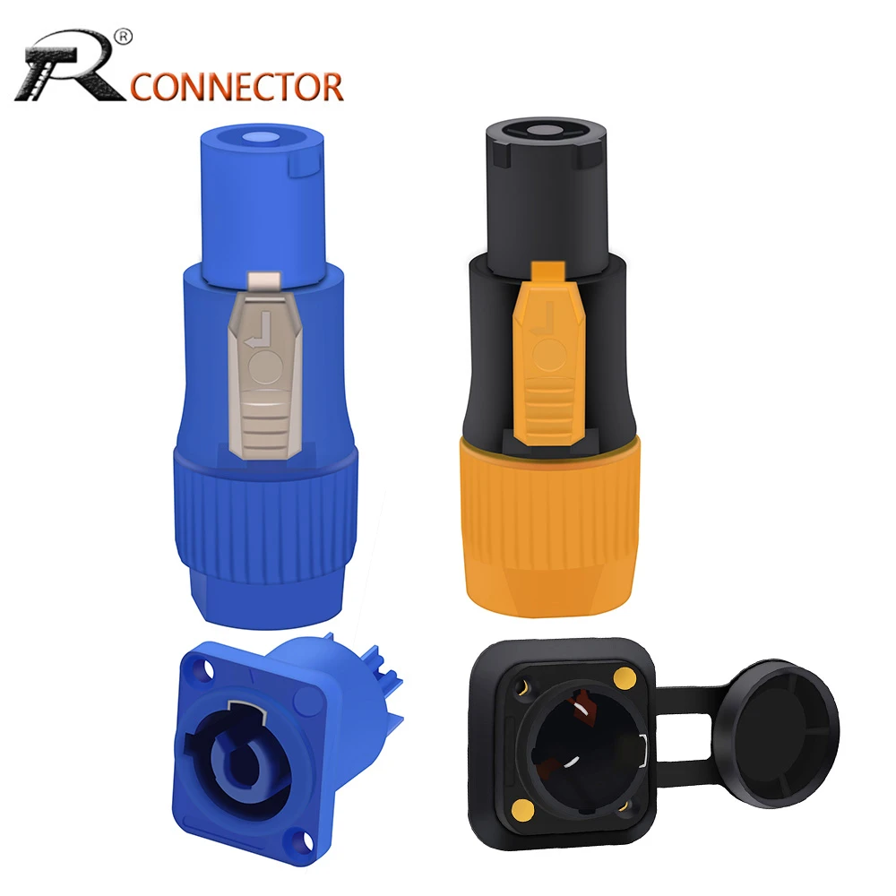 8pcs Wholesale 3pins Male/female Powercon Speaker Connector Type A ...