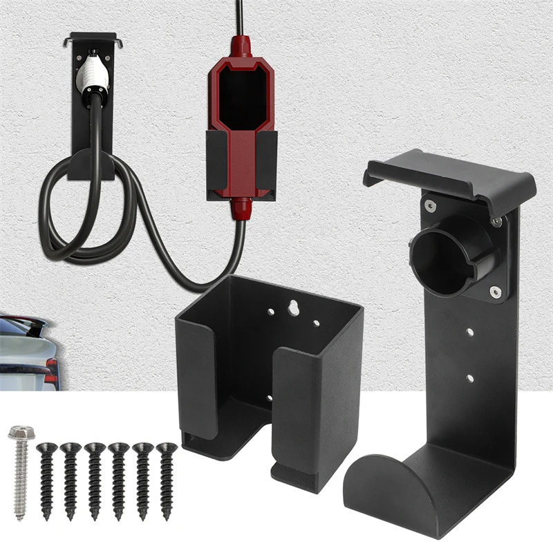 EV Charger Holder with Charging Box Rack for SAE J1772 Connector Wall ...