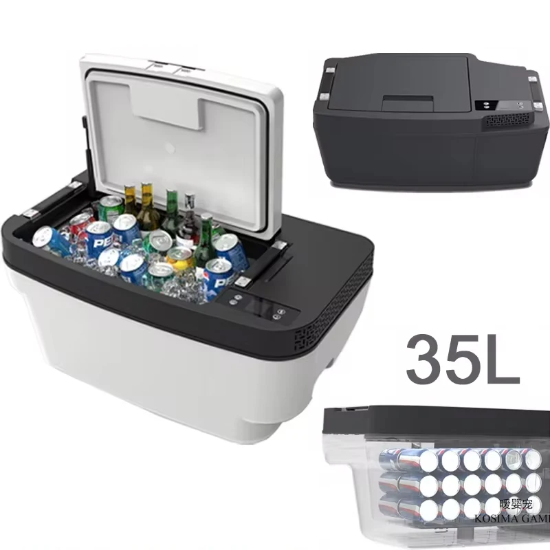 For-Tesla-Model-Y-Model-3-35L-12V-Car-Refrigerator-Fridge-Freezer ...