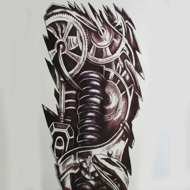 Robot arm tattoo sleeve - Bronctattooaus.com