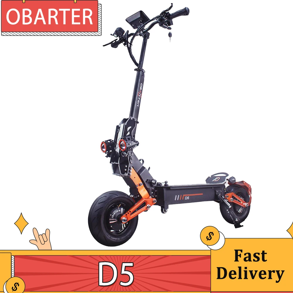 OBARTER D5 Electric Scooter 12 Inch Vacuum Tire 2*2500W Dual Motor Max Speed 60-70Km/h 48V 35Ah ...