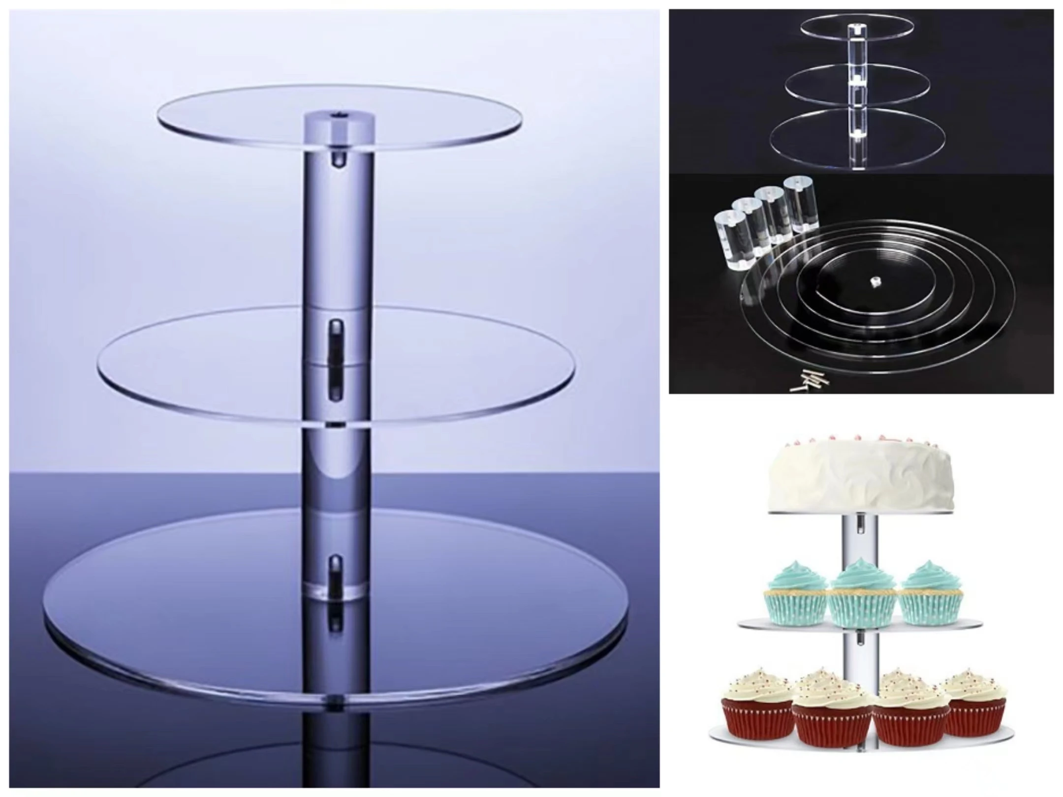 3-Tier-Cake-Holder-Transparent-Round-Acrylic-Cupcake-Cake-Stand ...
