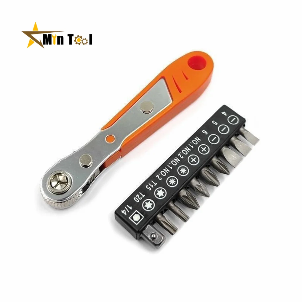 Hexagon-Ratchet-Spanner-Wrench-10-Pcs-Drive-Screwdriver-Bit-1-4inch ...