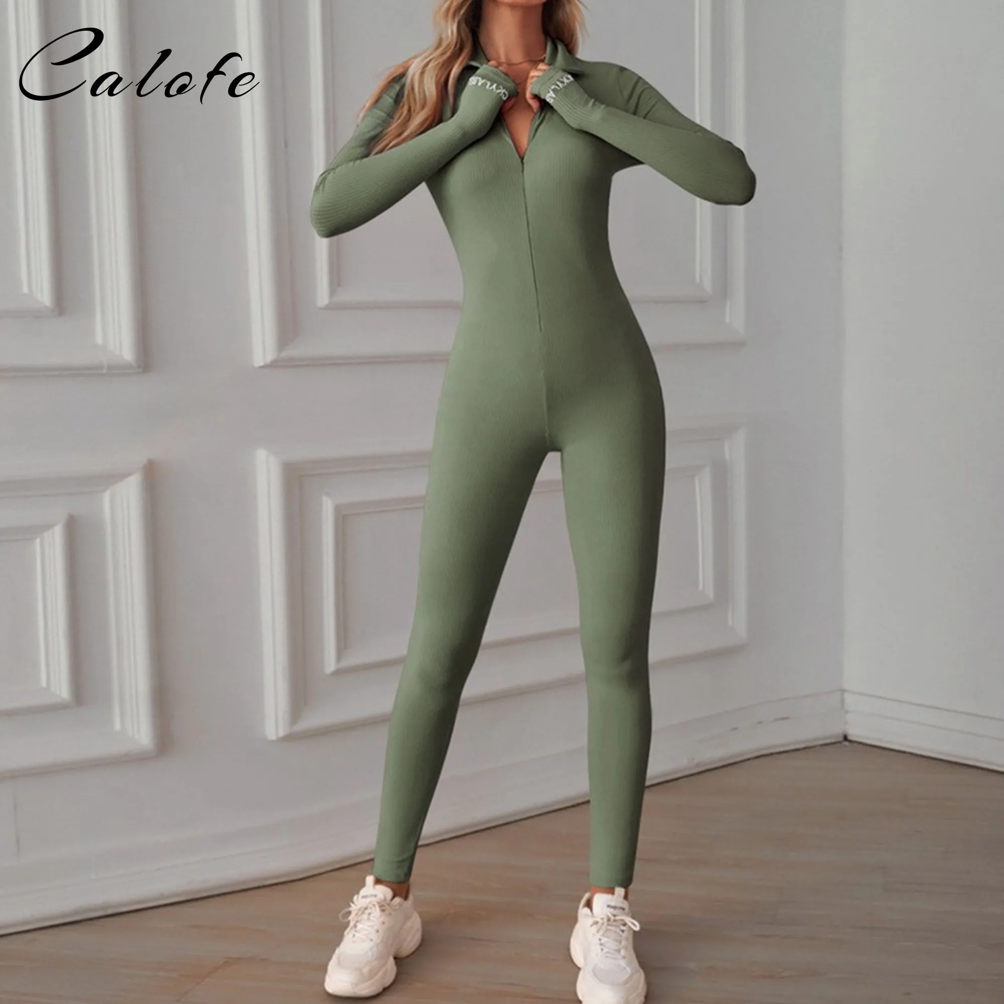 Conjunto-de-Yoga-de-una-pieza-con-cremallera-para-mujer-ropa-de ...