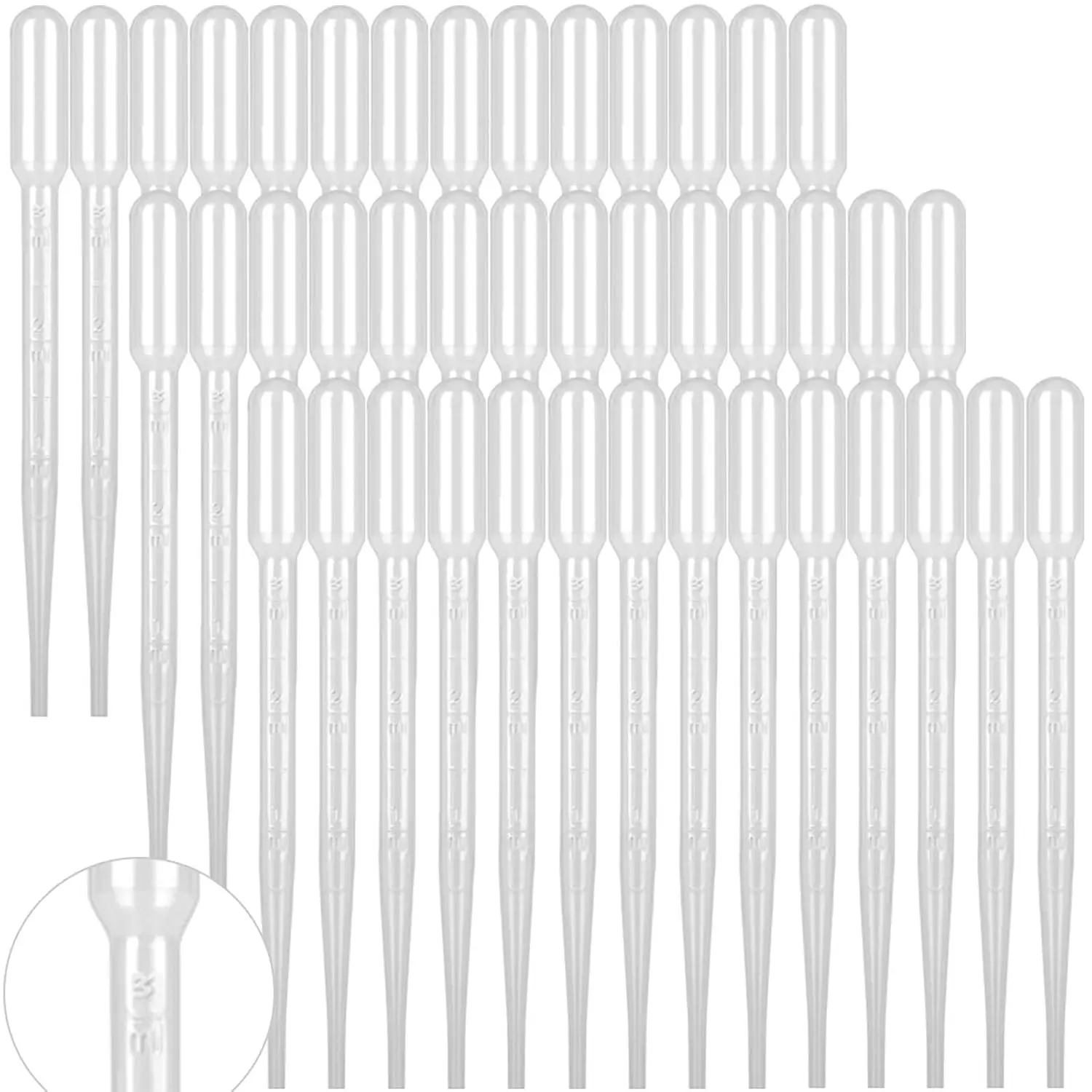 3ml Disposable Plastic Pipette Graduated Dropper Transparent Dropper ...