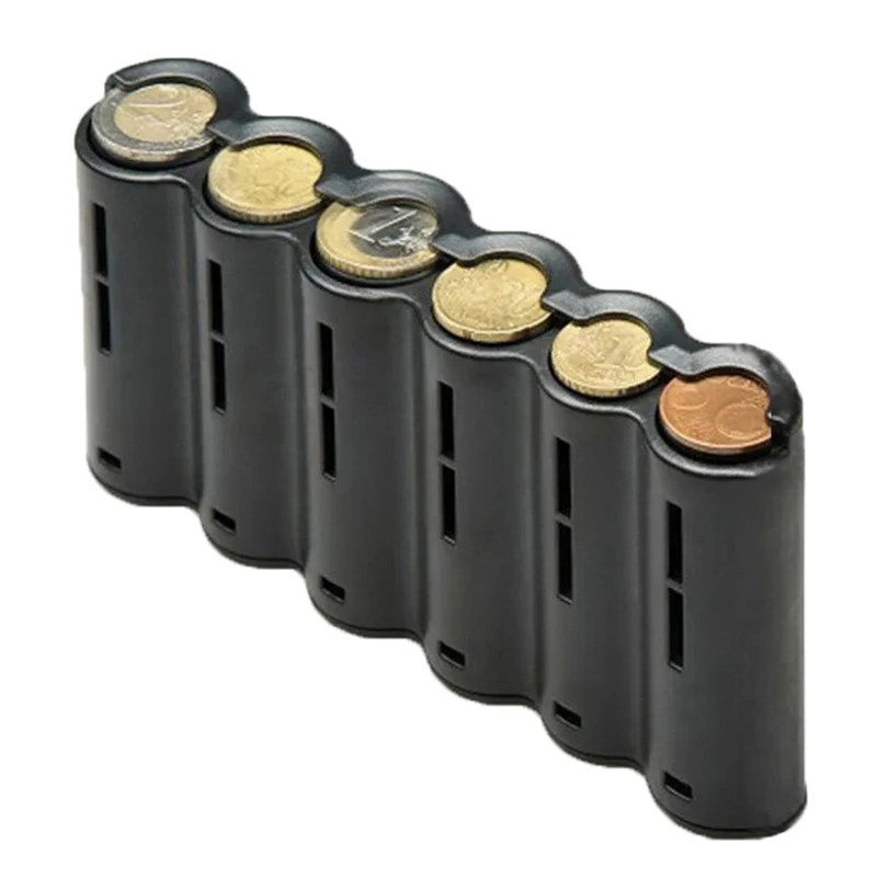 Portable 6 Slot Euro Coin Storage Dispenser Euro Coins Holder Collector ...