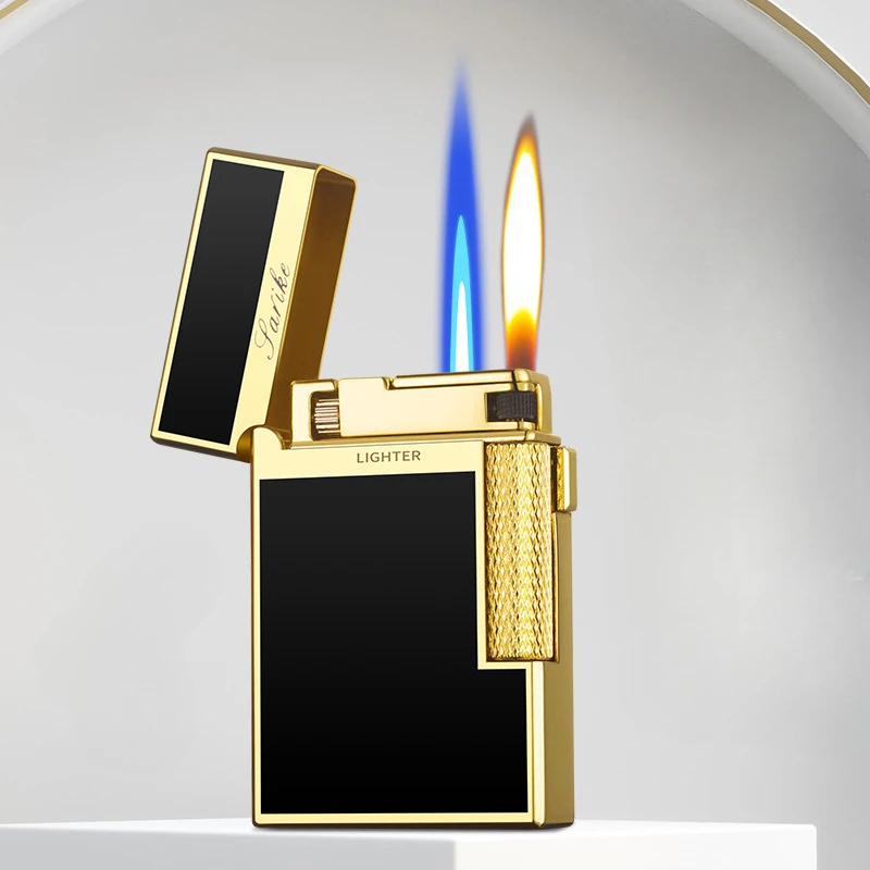 New-Dual-Fire-Switch-Butane-Gas-Lighter-Metal-Windproof-Smoking ...
