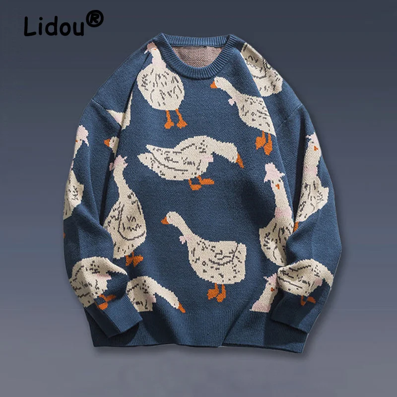 Men-s-Harajuku-Vintage-Goose-Printed-Oversized-Japanese-Knitted-Sweater ...