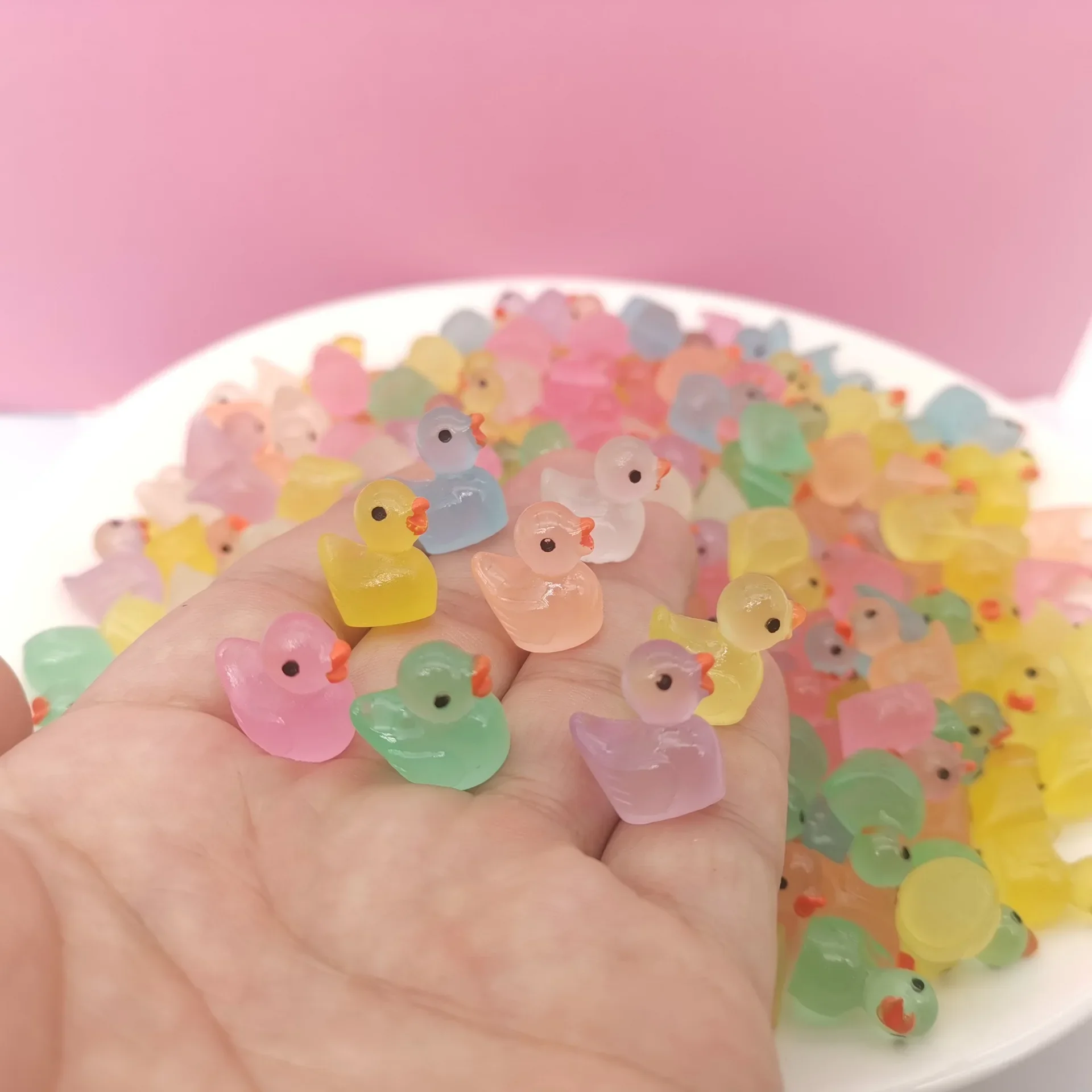 30pcs-Mini-Duck-Cute-Colorful-Cartoon-Duckling-Luminous-Hand-DIY ...