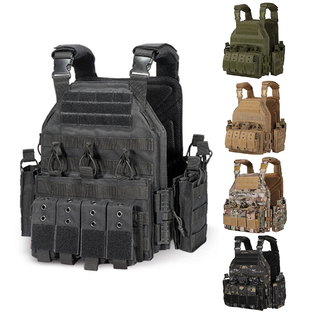 1000D Nylon Plate Carrier Tactical Vest Outdoor Hunting Protective ...