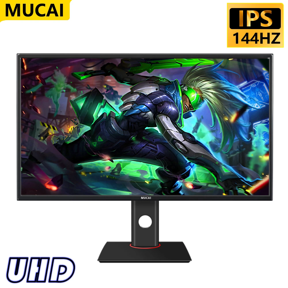 MUCAI 27 Inch Monitor 4K144Hz Display IPS Desktop LED Gamer UHD Computer Screen HDMI compatible ...