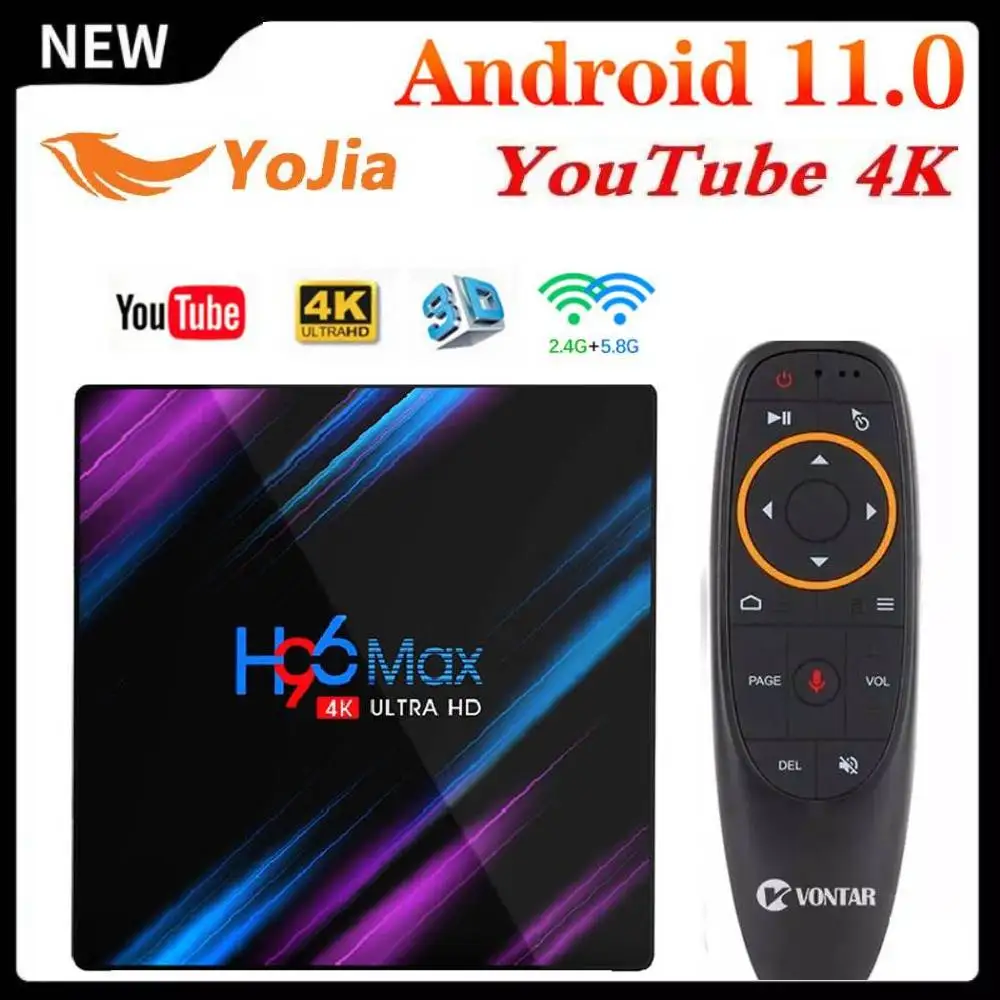 Smart-TV-Box-Android-11-0-RK3318-H96-MAX-Media-Player-4GB-RAM-64GB-ROM ...