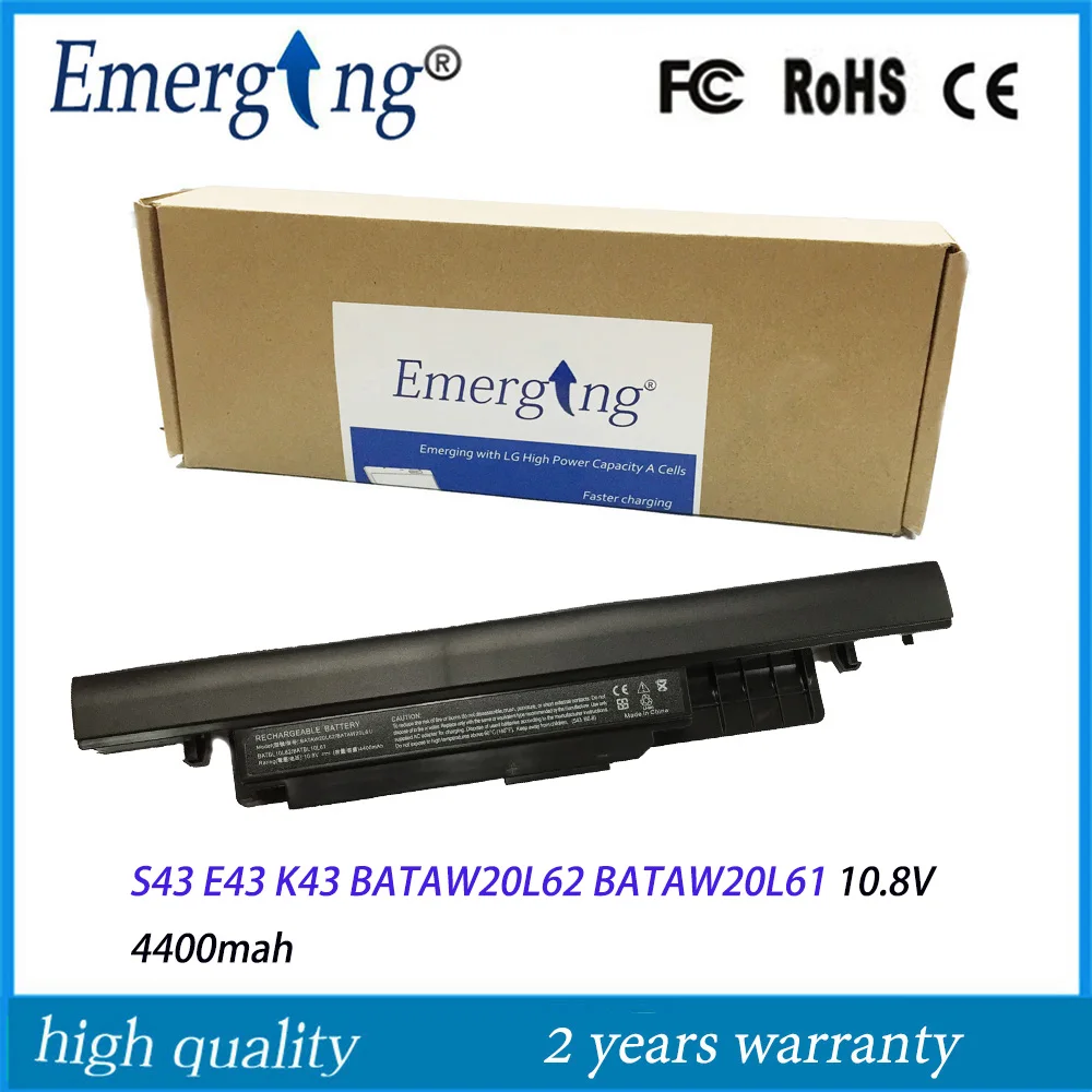 10-8V-4400MAH-New-Laptop-Battery-for-BENQ-S43-E43-K43-BATAW20L62 ...