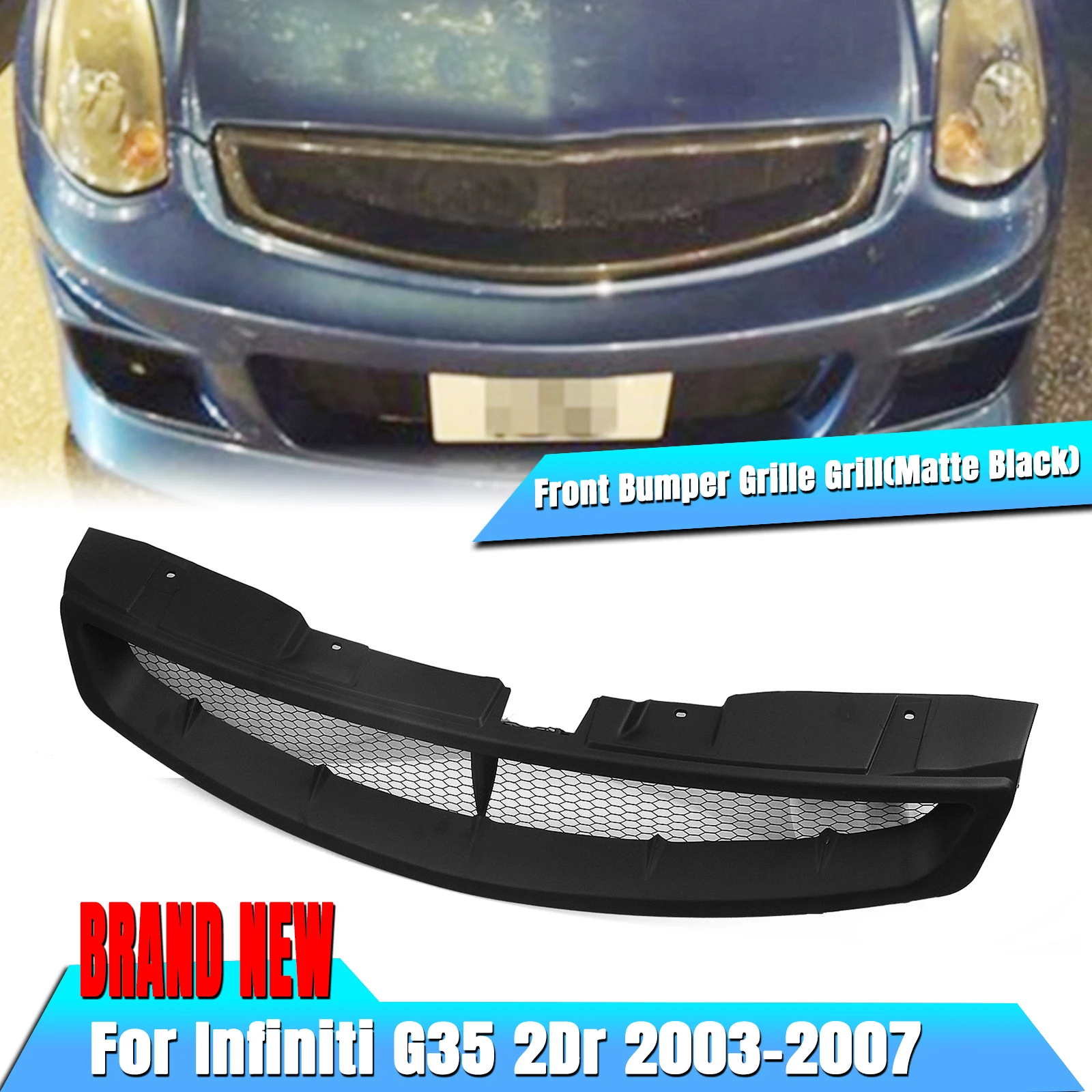 Car-Front-Grille-Racing-Grills-Upper-Bumper-Mesh-For-Infiniti-G35-Coupe ...