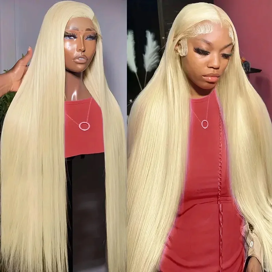 613-Blonde-Lace-Frontal-Wig-Human-Hair-Straight-180-Density-13x6-HD ...