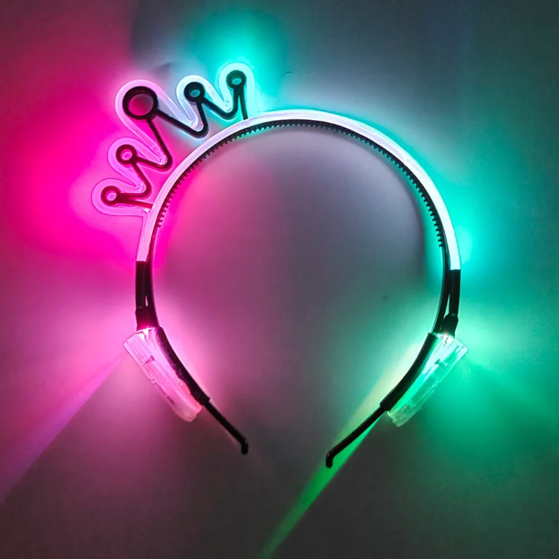 Colorful-luminous-neon-light-LED-headband-fashion-young-men-children ...