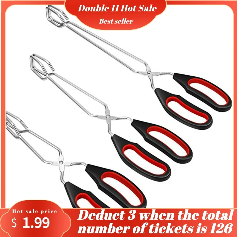 Bbq Tools Barbecue Scissor Tongs Grilled Food Tong Long Handle Scissor ...