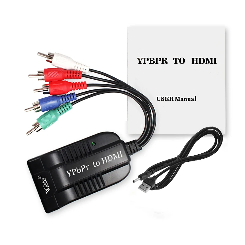 5 Rca Ypbpr Component To Hdmi Hdtv Video Audio Converter Adapter With ...