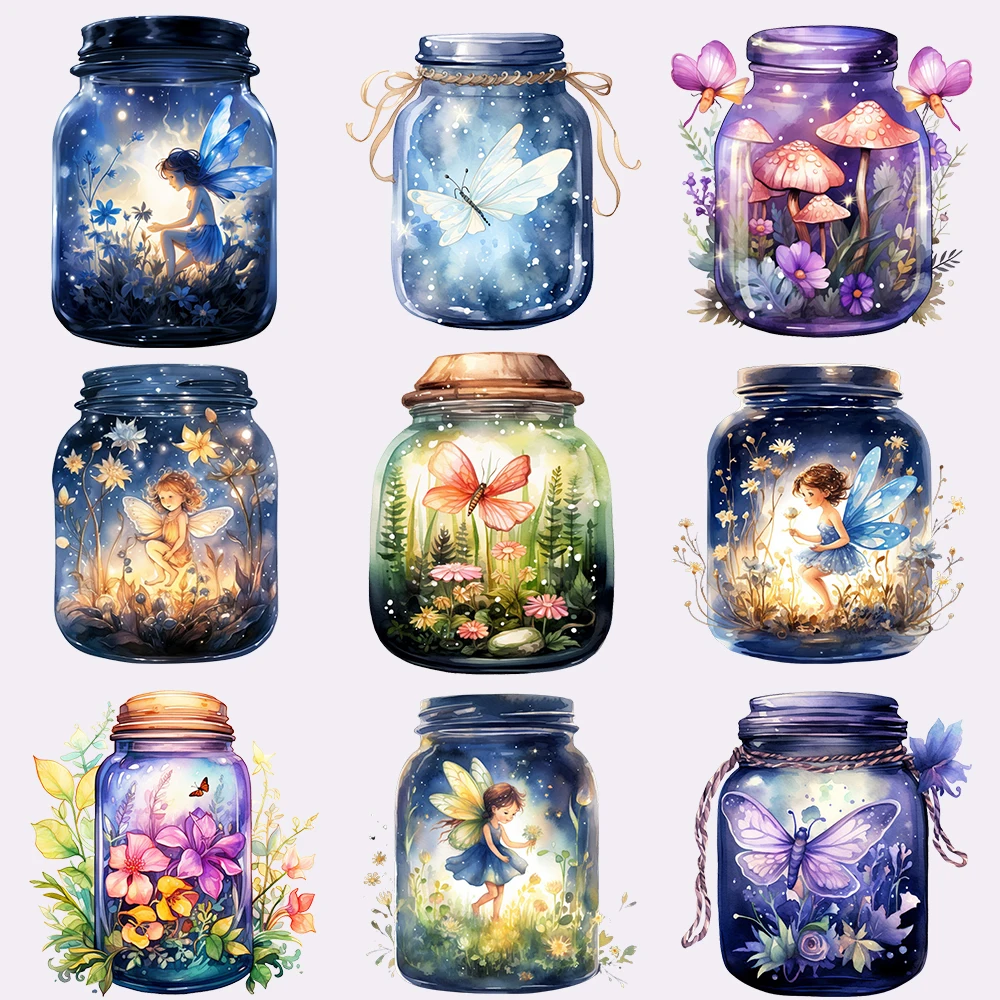 25cm Dreamy Elf Bottle Iron-on Transfers For Clothing Fusible Patch ...