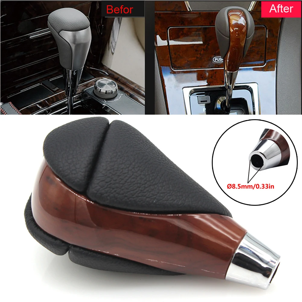 Black Red Walnut Car Gear Shift Knob Head Stick Shifter Lever Handball ...