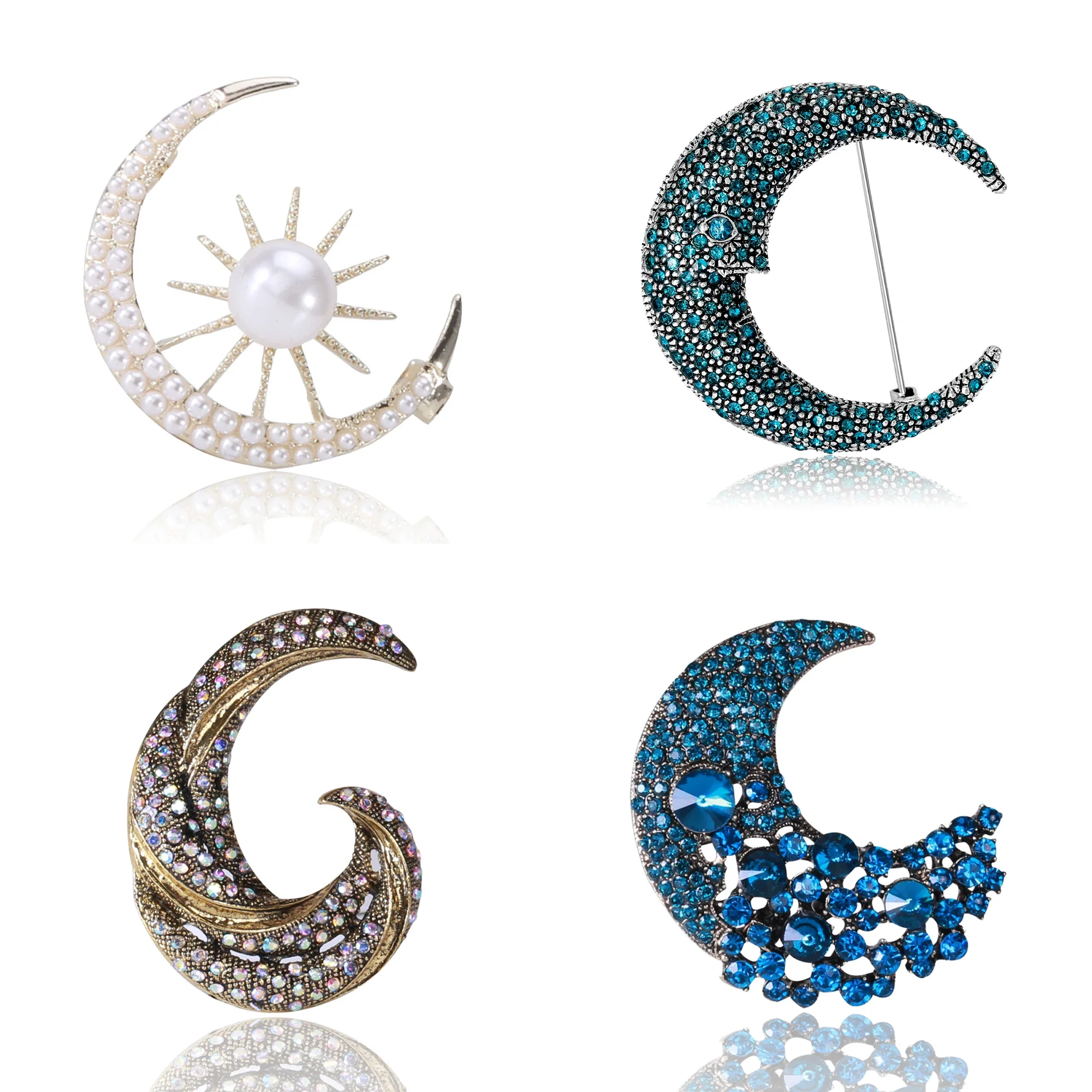 Ramadan-Classic-Rhinestone-Moon-Brooch-for-Women-Unisex-4-Types-Moons ...