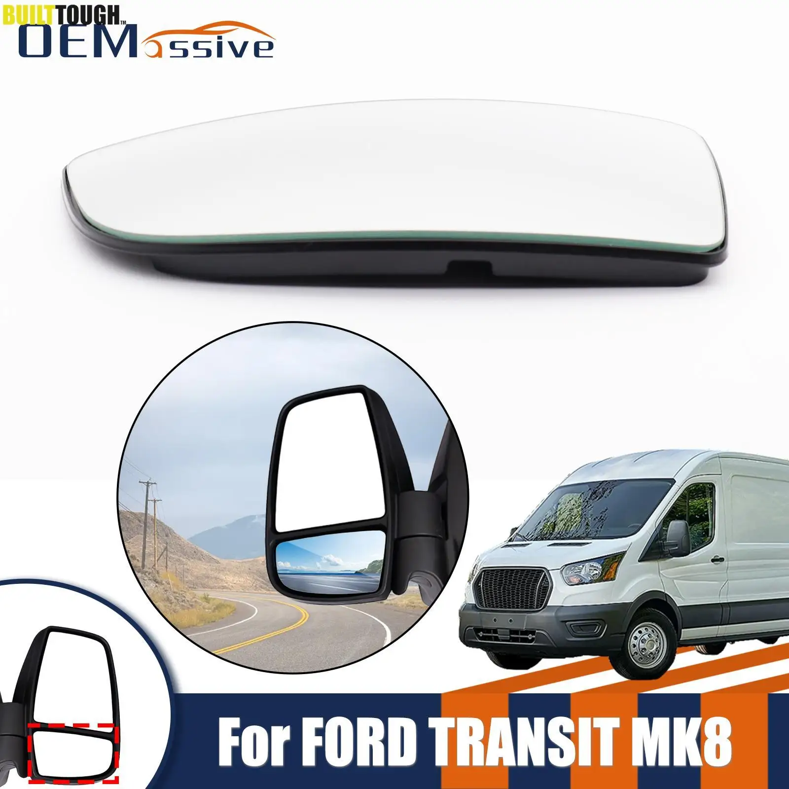 Left-Right-Side-Wing-Mirror-Glass-Convex-Rearview-Lower-For-Ford ...