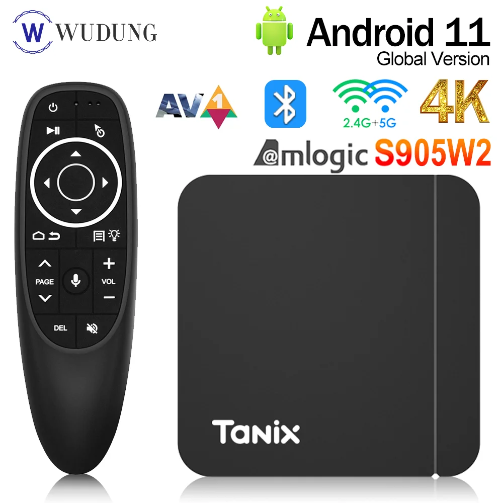 New Tanix W2 Android 11 Smart TV box Amlogic S905W2 2GB 16GB 2.4G/5G ...