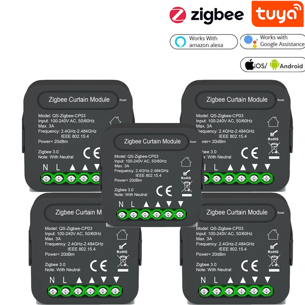 Qs Zigbee/Wifi CP03 Tu Ya Zigbee/Wifi Gordijn Switch Module Voor ...