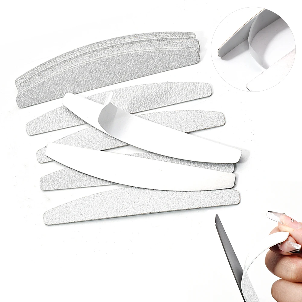 10-Pcs-Disposable-Nail-File-Replacement-80-100-180-240-Grey-Sandpaper ...