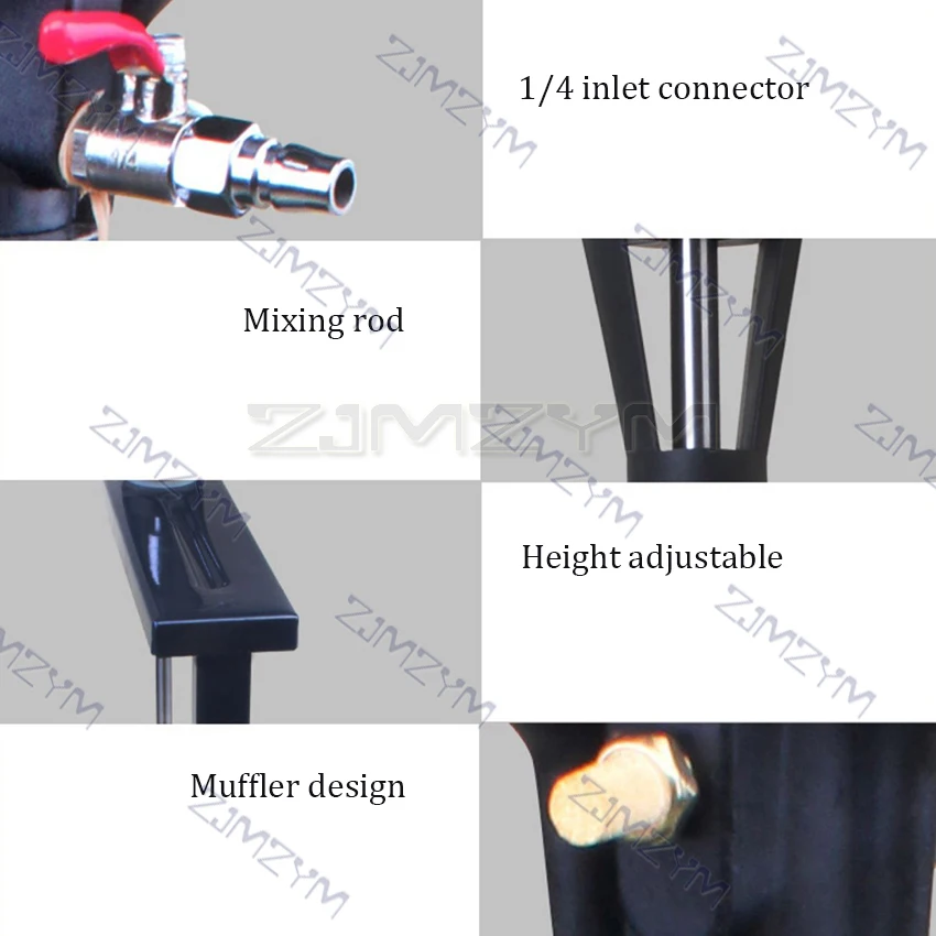 Pneumatic Mixer Vertical Pneumatic Paint Mixer Machine - 5 Gallon ...