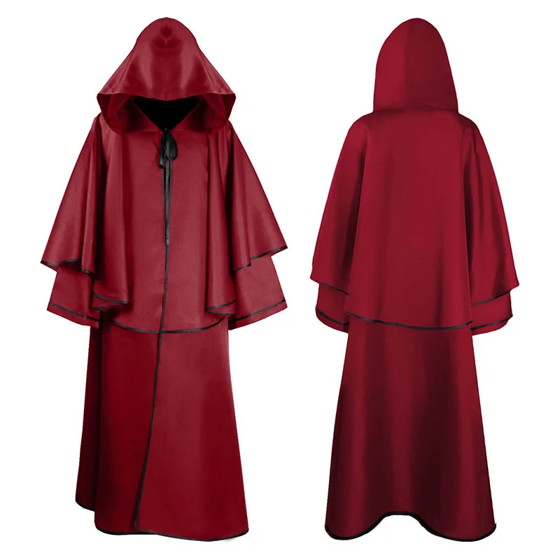 Medieval-5-color-Cloak-Halloween-Hooded-Robe-Monk-Robe-Cloak-Long ...
