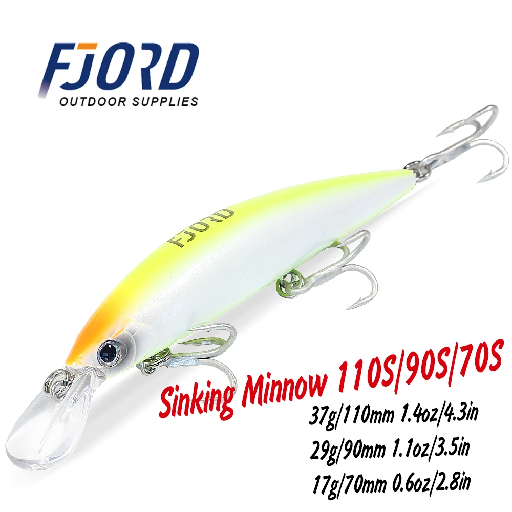 FJORD-110S-37g-90S-29g-70S-17g-Heavy-Sinking-Minnow-Fishing-Lures ...