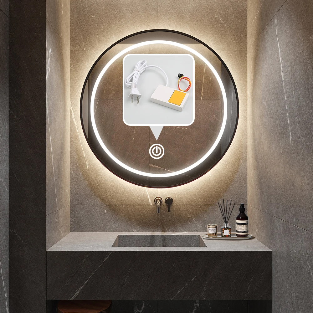 110V-220V-Single-Button-Smart-12V-1A-LED-Light-Bathroom-Mirror-Touch ...