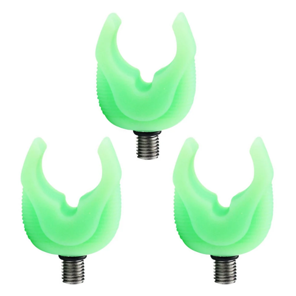 3pcs Carp Fishing Rod Rests Butt Grips Luminous Silicone Holder Head ...