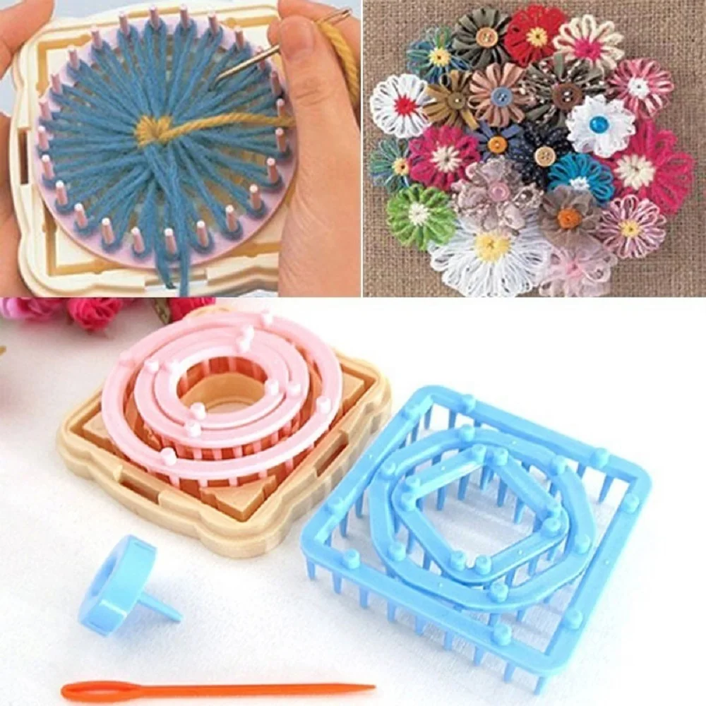 9pcs/ Set Flower Loom Petals Knitted Crochet Yarn Sewing Tool DIY ...