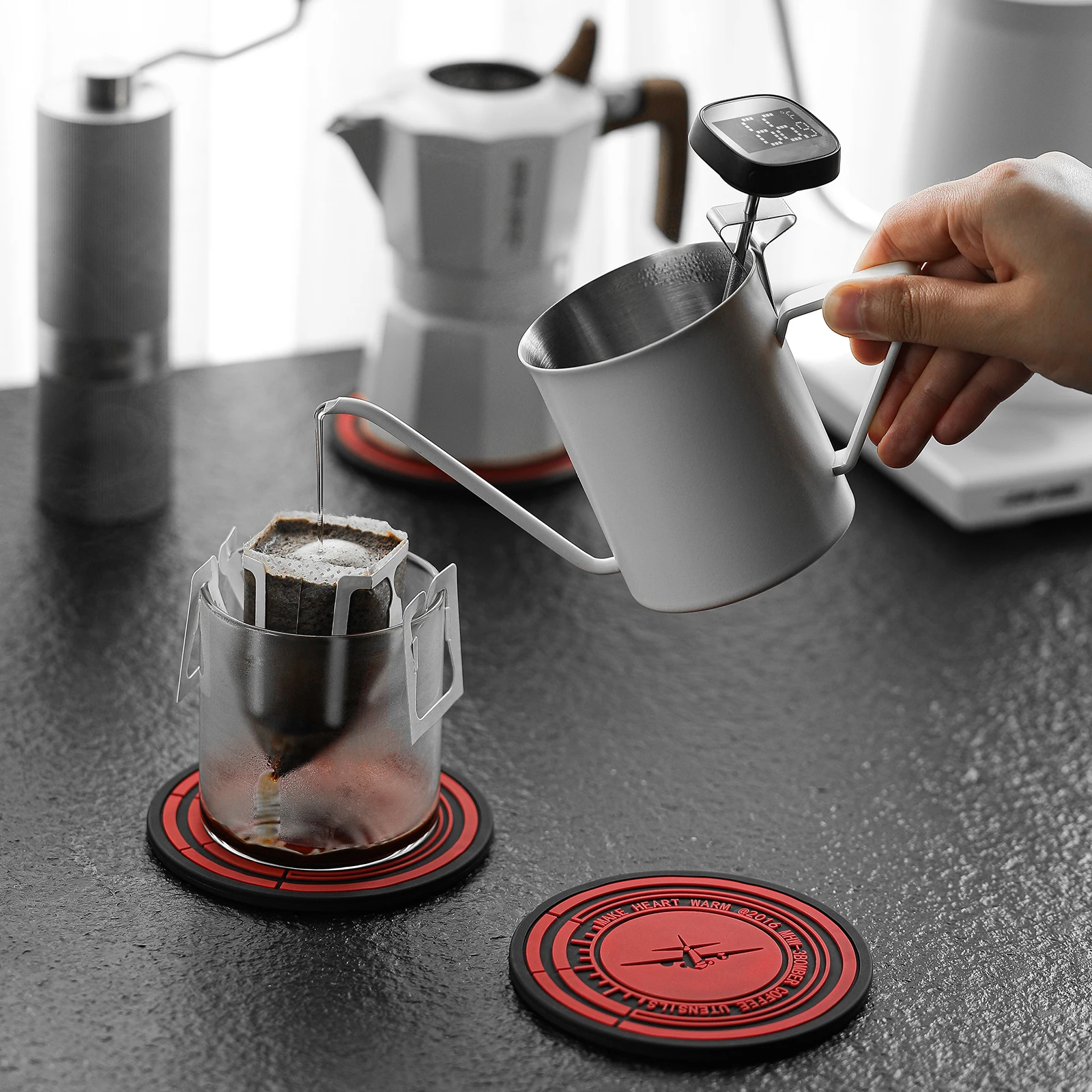 Silicone-Coffee-Tamper-Storage-Mat-Espresso-Coaster-Table-Mat-for-Moka ...