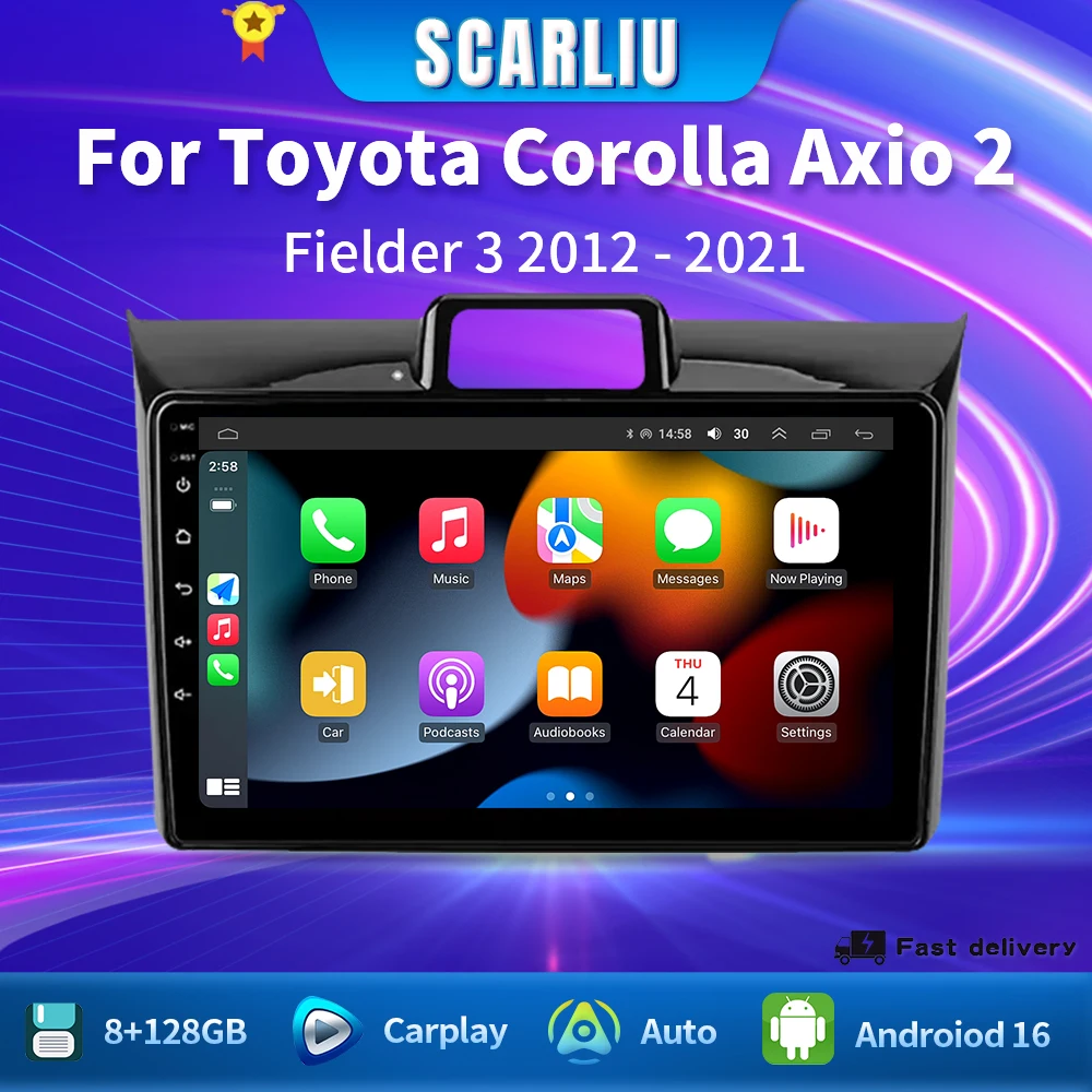 SCARLIU For Toyota Corolla Axio 2 Fielder 3 E160 2012 - 2021 Car Radio ...