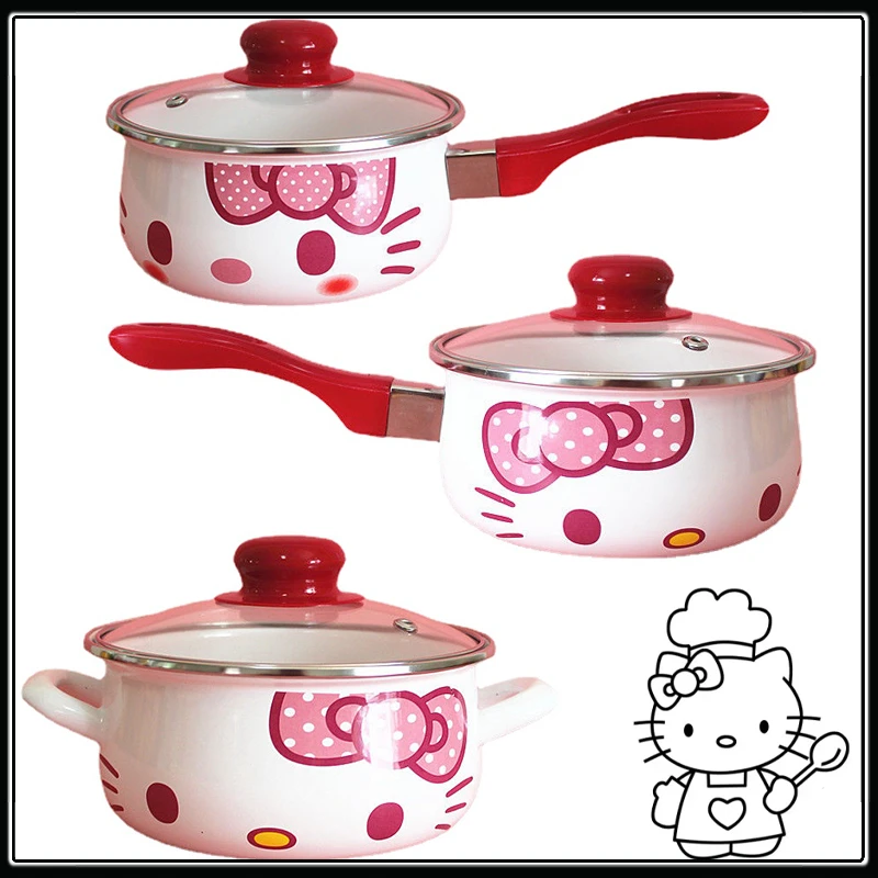 Hello-Kitty-Soup-Pot-Creative-Kitchen-Enamel-Pan-Anime-Portable ...