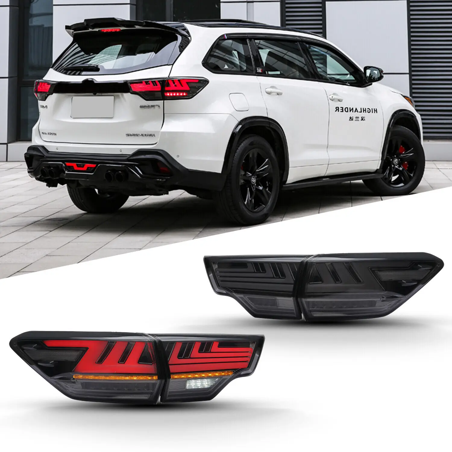 LED-Tail-Lights-For-Toyota-Highlander-2014-2021-DRL-Start-UP-Animation ...