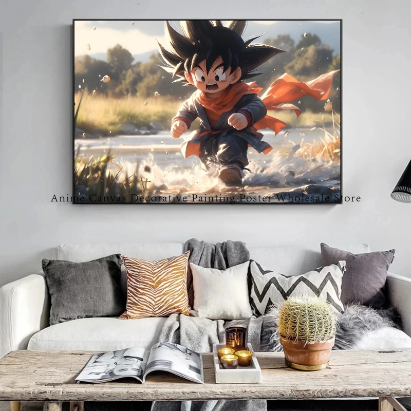 Anime-Dragon-Ball-Character-Goku-Poster-Mural-High-Quality-Canvas ...