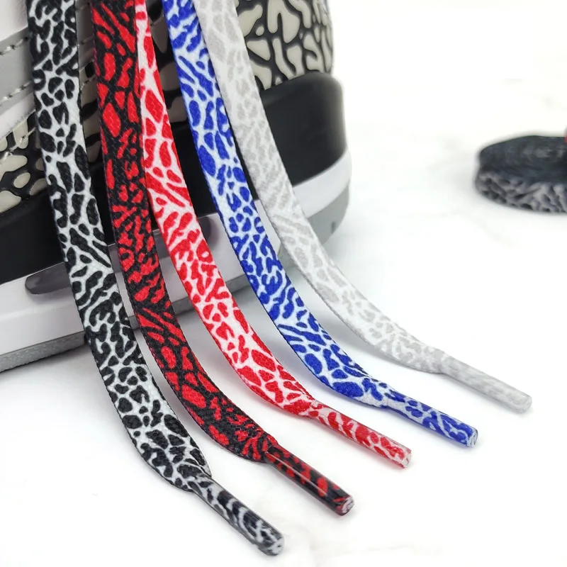 Bursting-Texture-Rubber-Shoelaces-Leopard-Laces-for-Sneakers-AF1-Men ...