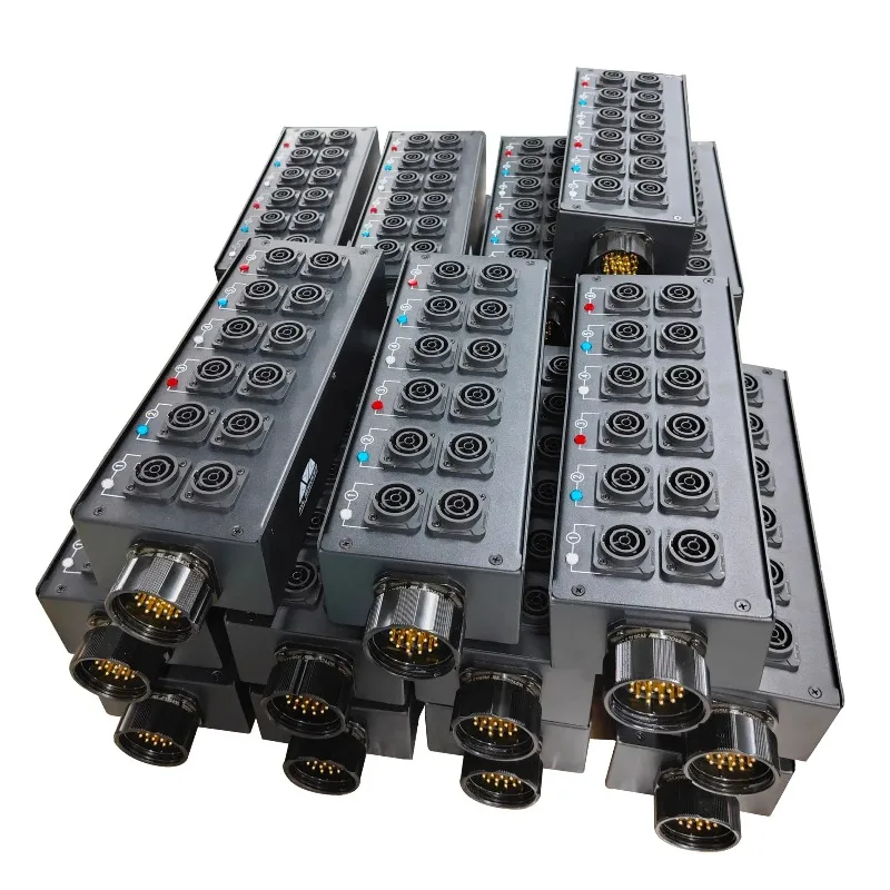 Power Box 19pin to 6 way Powercon Power Distributor for Stage Lighting ...
