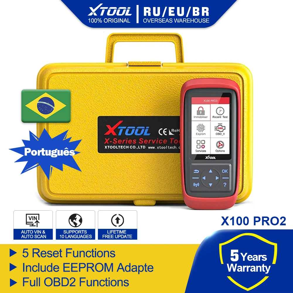 XTOOL X100 Pro2 Auto Key Programmer IMMO Car Diagnostic Tools OBD2 ...