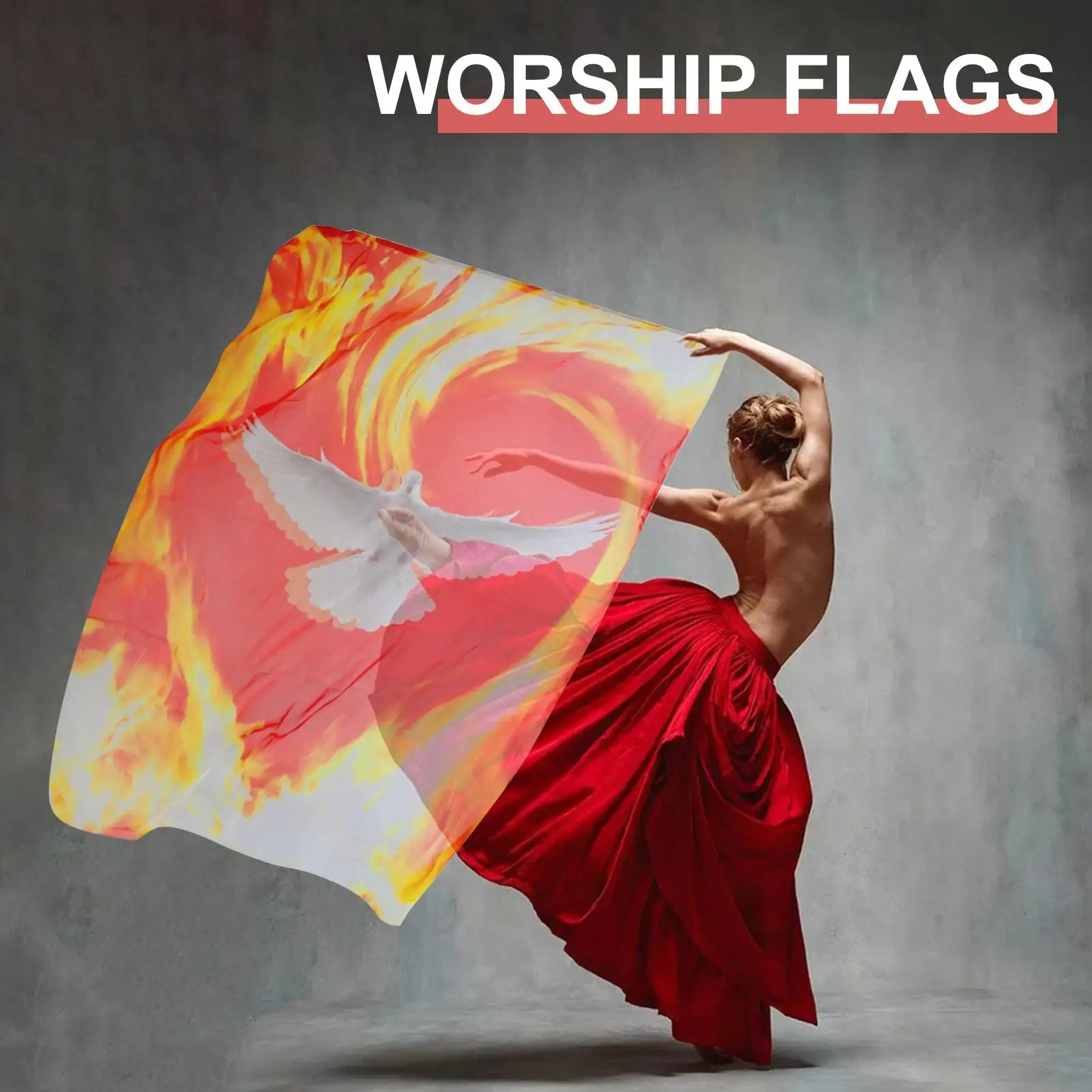 Worship Flags Worship Angel Wing Flag for Dance Church Chiffon Banner ...