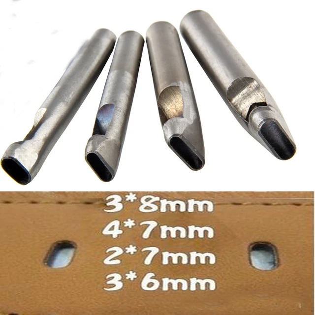 2mm 3mm 4mm DIY Drilling Bit Leather Craft Puncher Flat Hole Punch ...