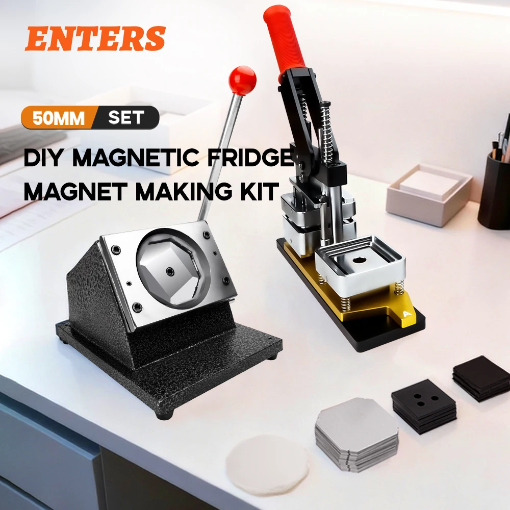 New Square Fridge Magnet Making Machine Kit One Machine+Cutter+100pcs ...