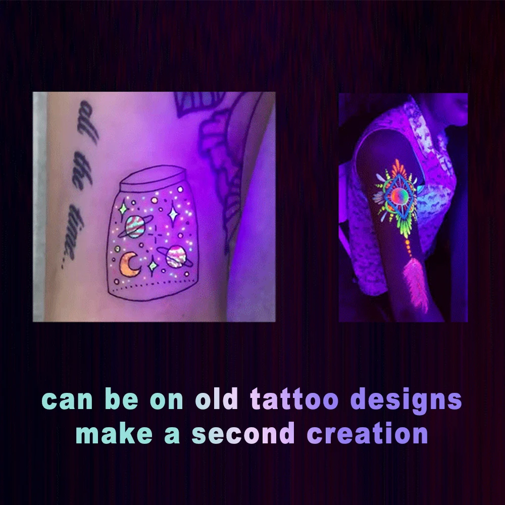 Healed Uv Ink Tattoo