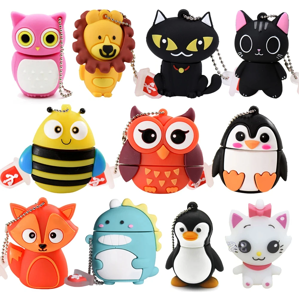 JASTER-Owl-Dinosaur-Pen-Drive-16GB-Bee-Fox-Pendrive-8GB-Cute-Cartoon ...