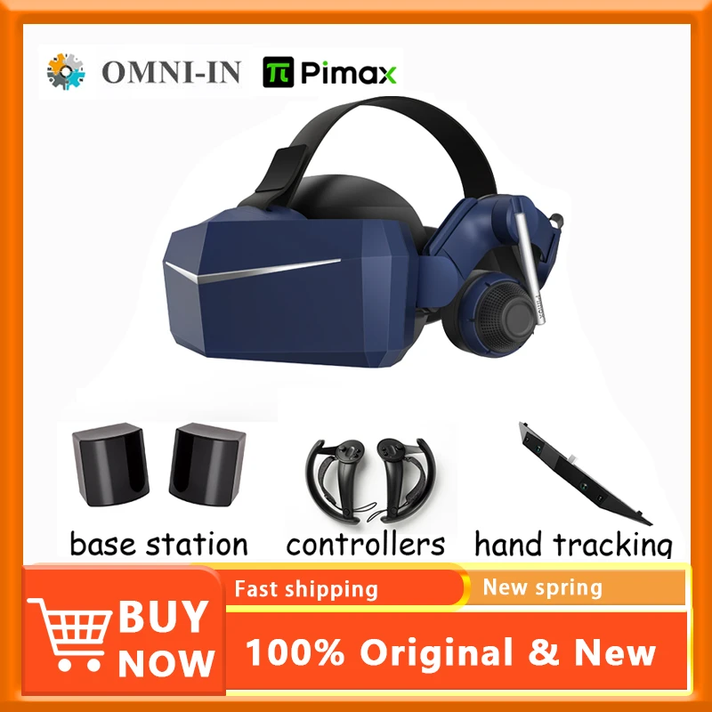 Pimax Vision 8KX VR Headset Virtual Reality Glasses Bundle Play Kit and ...